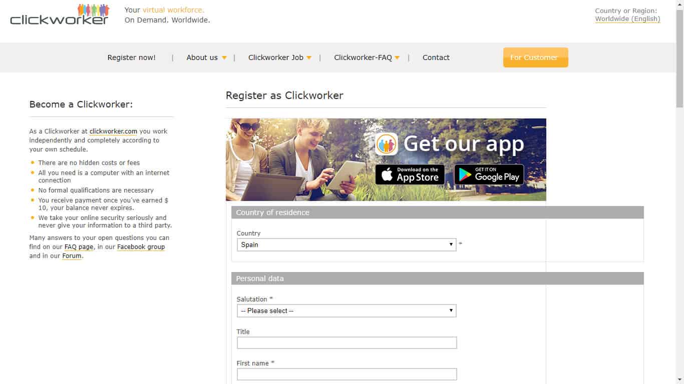 Clickworker, trabajos por internet sencillos, flexibles y bien pagados ...
